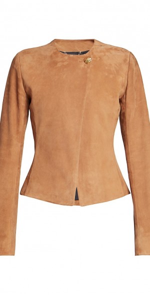 Chloé - Women's Cropped Suede Leather Jacket