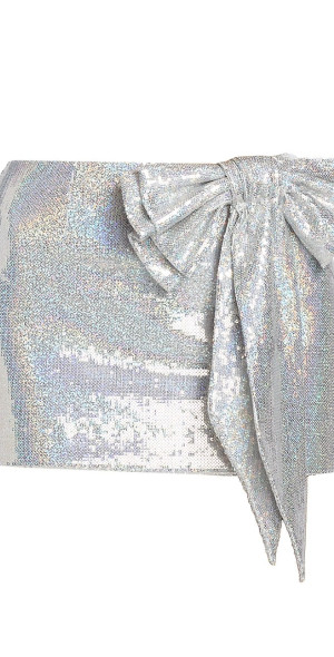 Christian Cowan - Women's Sequin Bow Micro Miniskirt
