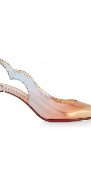 Christian Louboutin - Women's Hot Chick Dégradé 70MM Leather Slingback ...