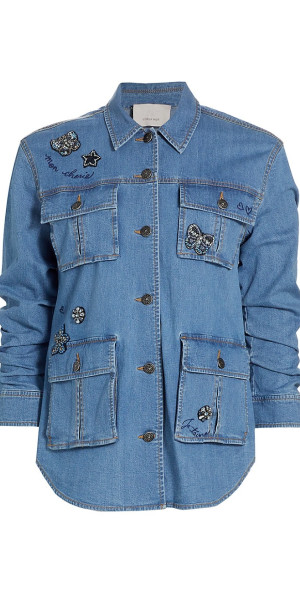Cinq à Sept - Women's Vera Denim Patchy Shacket