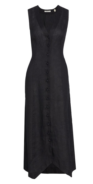 DÔEN - Women's Allene Linen Button-Front Dress