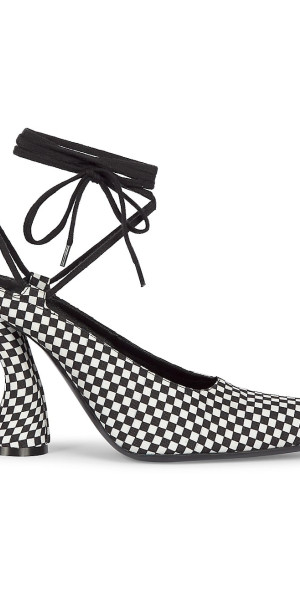 Dries Van Noten - Women's 95MM Checkerboard Ankle-Wrap Pumps