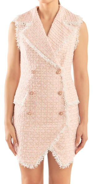 Endless Rose - Women's Check Tweed Mini Dress