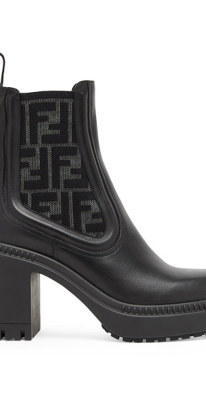Fendi - Women's Domino 95MM Leather Biker Booties