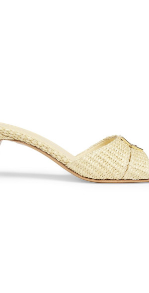 Fendi - Women's Fold 55MM Raffia Mule Sandals