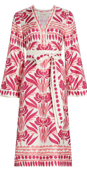 Figue - Women's Elodia Floral Silk Belted Midi-Dress