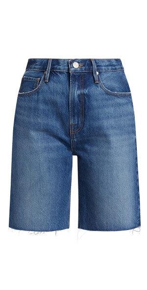 Frame - Women's High-Rise Bermuda Denim Shorts