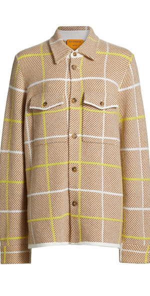 Guest in Residence - Women's Plaid Cashmere Oversized Work Shirt