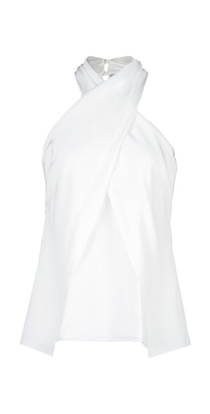 Halston - Women's Samira Halter-Neck Crossover Top