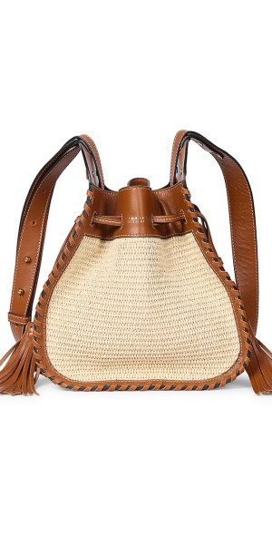 Isabel Marant - Women's Silao Cotton-Blend Leather-Trimmed Bucket Bag