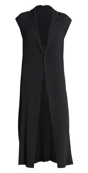 Issey Miyake - Women's Hatching Pleats Long Vest