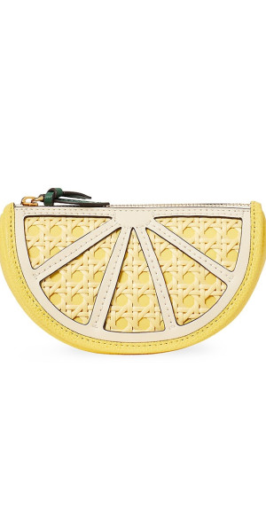 kate spade new york - Women's Lemon Leather Coin Purse-On-Chain