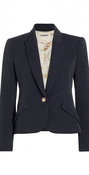 L'AGENCE - Women's Jennah Ribbed Fitted Blazer