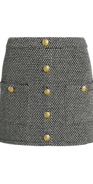 L'AGENCE - Women's Zander Button A-Line Miniskrt