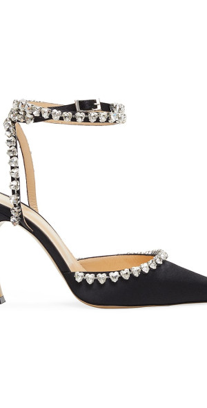 Mach & Mach - Women's Audrey Crystal-Embellished Silk Pumps