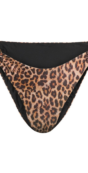 Milly - Women's Niki Leopard O-Ring Bikini Bottom