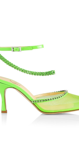 Nalebe - Women's Stellar Crystal-Embellished Mesh Pumps