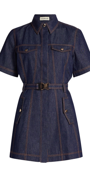 Nicholas the Label - Women's Safia Denim Utility Minidress