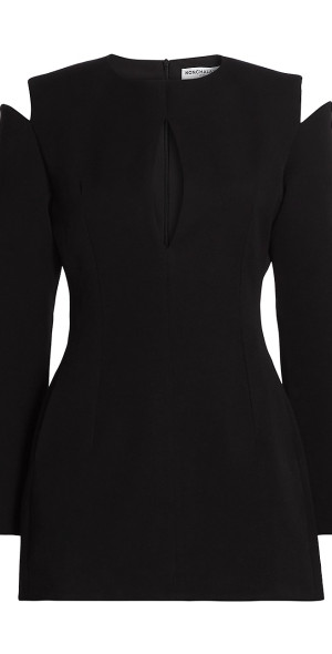 Nonchalant Label - Women's Halston Cut-Out Cold-Shoulder Minidress