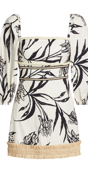 PatBO - Women's Iris Floral Fit & Flare Minidress