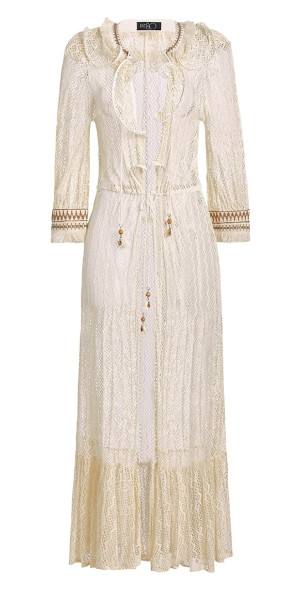 PatBO - Women's Jute-Trimmed Lace Cover-Up Robe