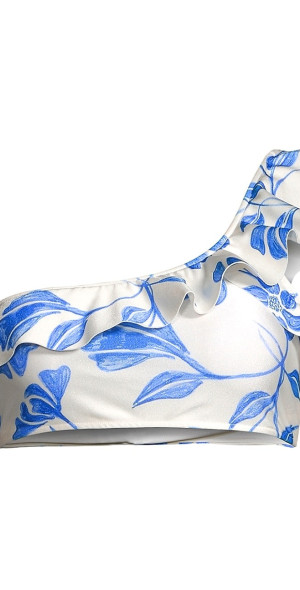 Patbo Womens Nightflower One Shoulder Bikini Top