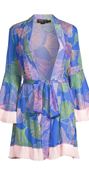 PatBO - Women's Ocean Leaf Fringe Cover-Up Robe