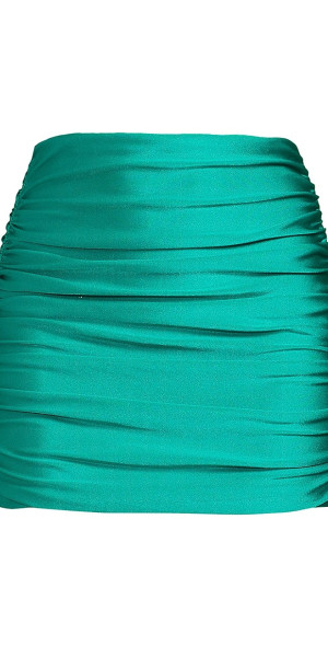 PatBO - Women's Piscina Stretch Ruched Miniskirt