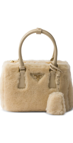 Prada - Women's Galleria Shearling Mini Bag