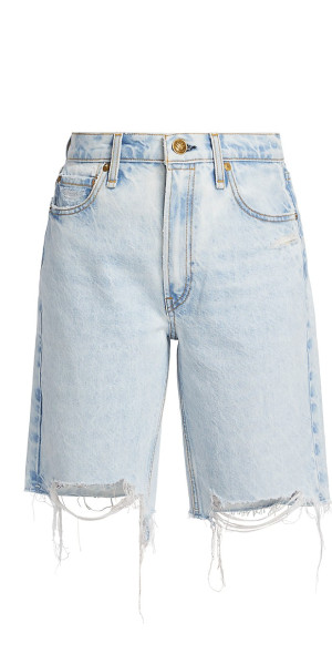 rag & bone - Women's Vintage Distressed Denim Bermuda Shorts
