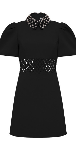 Rebecca Vallance - Women's Aubree Beaded Crepe Minidress