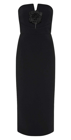 Rebecca Vallance - Women's Aubree Embellished Rosette Strapless Midi-Dress