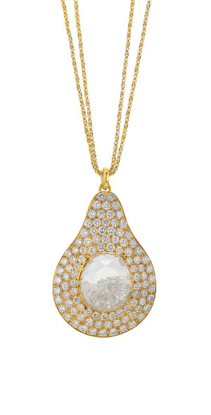 Renee Lewis - Women's 18K Yellow Gold & Diamonds Shake Teardrop Necklace