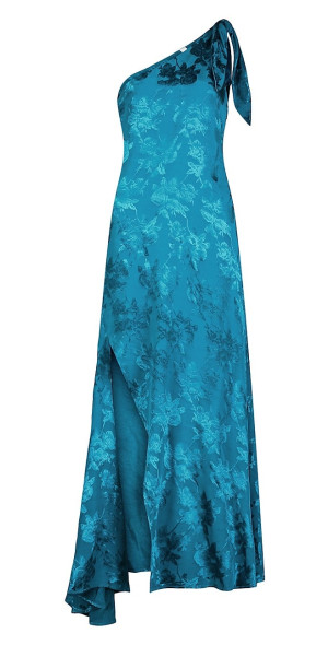 Robert Graham - Women's Audrey Satin Jacquard One-Shoulder Maxi Dress