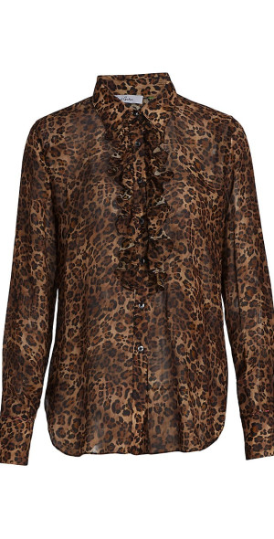 Robert Graham - Women's Chrissy Leopard Silk Blouse