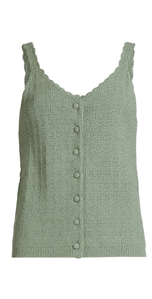 Splendid - Women's Linen-Blend Scallop Knit Tank