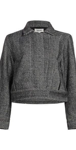 Splendid - Women's Tia Cropped Herringbone Jacket