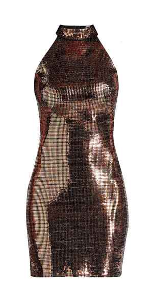 Tadashi Shoji - Women's Sequined Halterneck Body-Con Dress