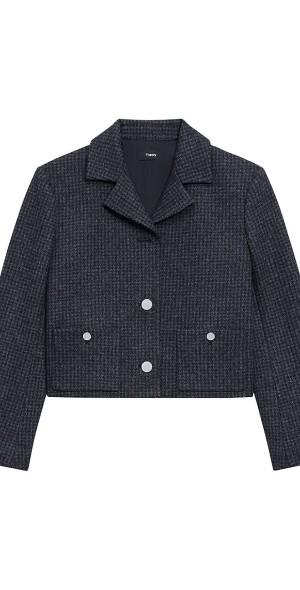 Theory - Women's Wool-Blend Boxy Crop Jacket