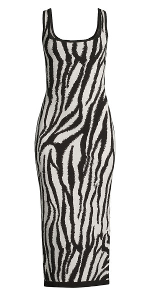 Toccin - Women's Kendall Zebra-Print Body-Con Midi-Dress