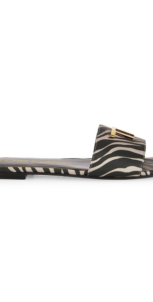 TOM FORD - Women's Zebra-Print Logo Slides