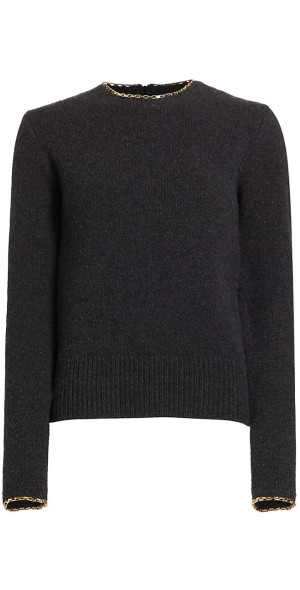 Toteme - Women's Wool-Cashmere Chainlink Sweater