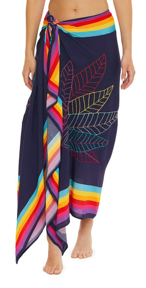 Trina Turk - Women's Wailea Rainbow Stripe Long Pareo