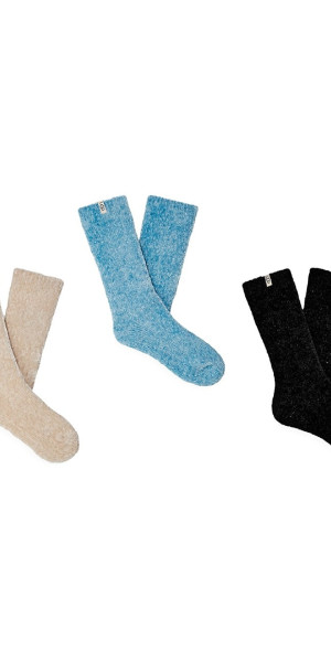 Ugg Womens 3 Pack Leda Sparkle Crew Socks