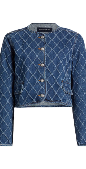Veronica Beard - Women's Nolita Perforated Diamond Denim Jacket