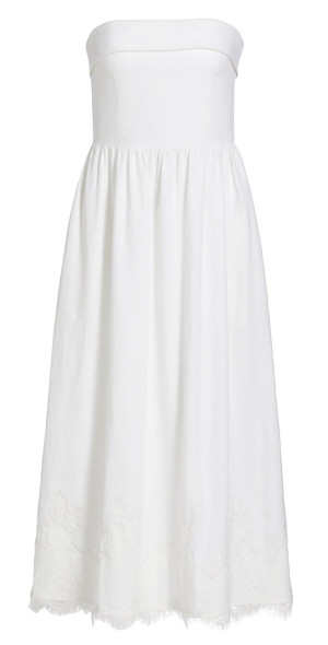 Wayf - Women's Amalia Linen-Blend Strapless Midi-Dress