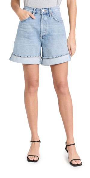 AGOLDE - Dame Shorts: High Rise Baggy Cuff Tension 25