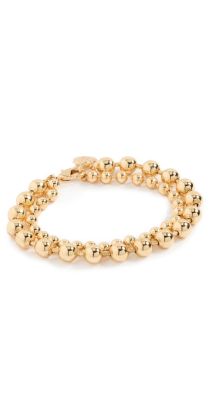 Alexa Leigh - Layered Ball Chain Bracelet Yellow Gold One Size