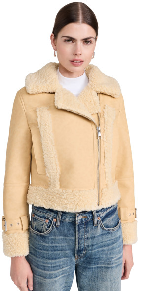 Apparis - Jay Supple Sans Leather Bonded Coat Custard L