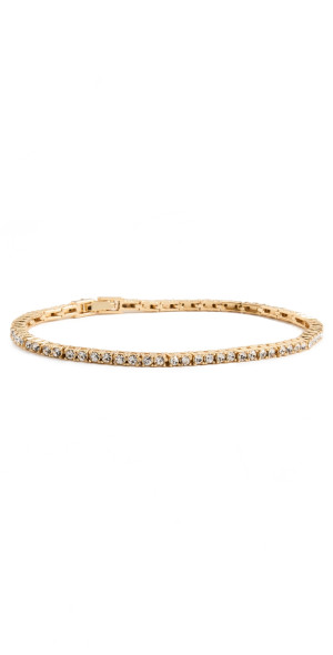 BaubleBar - Bennett Tennis Bracelet Clear/ Gold One Size